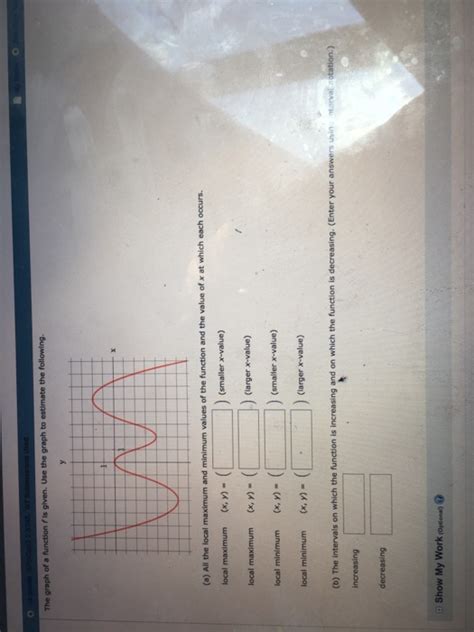 Solved The Graph Of A F Is Given Use The Graph To Estimate