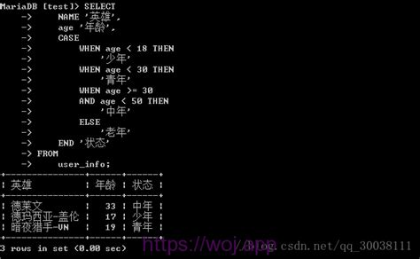MySQL case when 用法超详解 汪洋大海 蜗居
