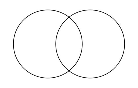 Premium Vector Venn Diagram Chart Vector Template Two Circle