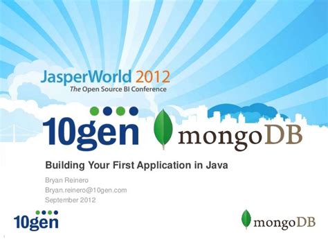 building your first java application with mongodb