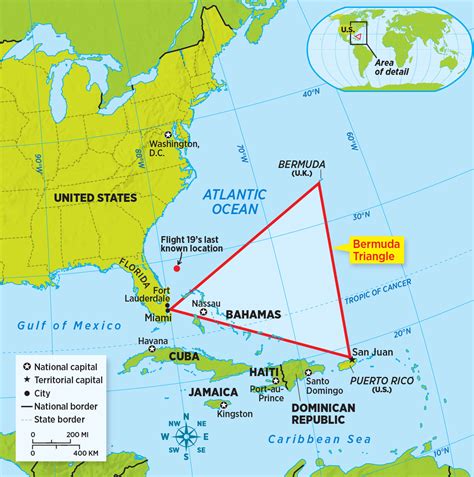Map Of Bermuda Triangle Disappearances Fascinating Link Between The