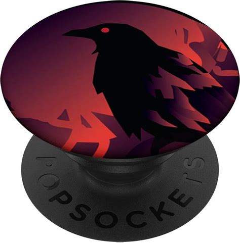 Raven Crow Design Halloween Pop Socket Popsockets Popgrip