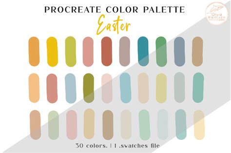 Easter Procreate Palette Spring Color Swatches For Procreate App By Olya Haifisch Thehungryjpeg