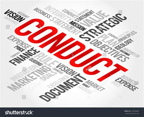 Conduct Word Cloud Business Concept Stock Vector Royalty Free