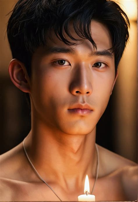 Fair Skin Korean Male Around 16 Years Old Black Hair Swollen Eyes