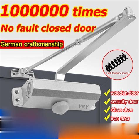Thick Aluminum Alloy Automatic Door Closer The Door Closer Automatically Closes The Fire Door
