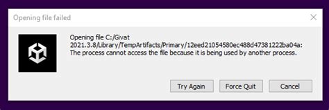 Opening File Failed The Process Cannot Access The File Because It Is Being Used By Another