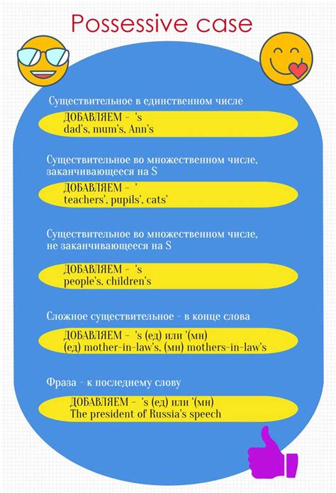 Упражнения на притяжательный падеж | Grammar-tei.com