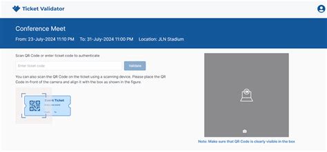 Ticket Validation Via Web App Ticket Generator
