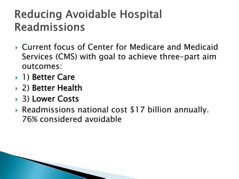 Ppt Reducing Hospital Readmissions Powerpoint Presentation Free