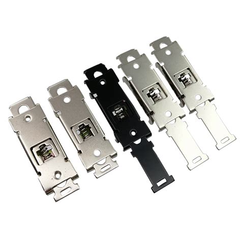 Universal Spring Loaded Din Rail Mounting Clips Steel Din Rail Mounting Brackets For Sensors