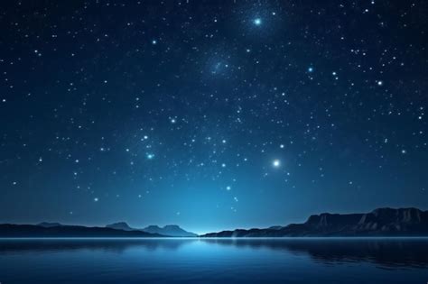 Premium Photo Night Sky With Stars And Sea Elements Of This Image