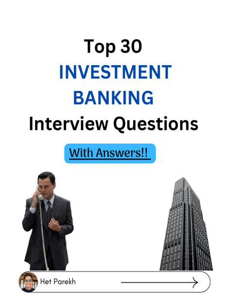 Top 30 Investment Banking Interview Questions With Answers Pdf