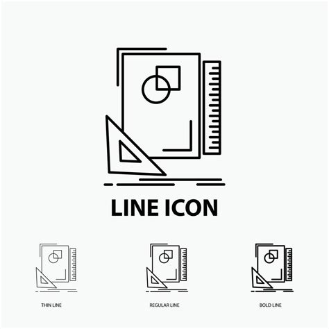 Design Layout Page Sketch Sketching Icon In Thin Regular And Bold Line Style Vector