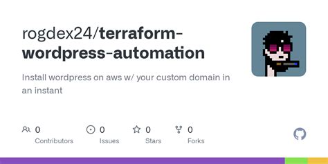 Github Rogdex24terraform Wordpress Automation Install Wordpress On Aws W Your Custom Domain