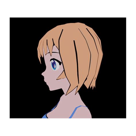 Anime Girl Characters 3d Modello Realizzato Con Blender