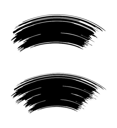 검은색 브러시 스트로크 프리미엄 벡터