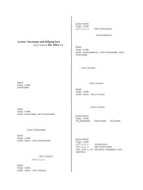 Hostname And Host Configuration In Linux Pdf Filename Computer File