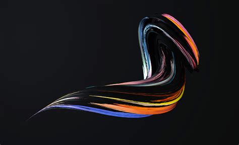 색상 전체 동적 추상 트위스트 모양입니다 3d 렌더 Vawe 나선형 컴퓨터 생성 기하학적 그림 개념에 대한 스톡 사진 및 기타 이미지 Istock