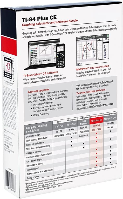 Buy Ti 84 Plus Ce Color Graphing Calculator Black 7 5 Inch Online At Lowest Price In Ubuy India