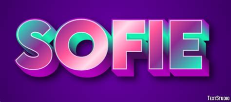 Sofie Tekst Effect En Logo Ontwerp Voornaam