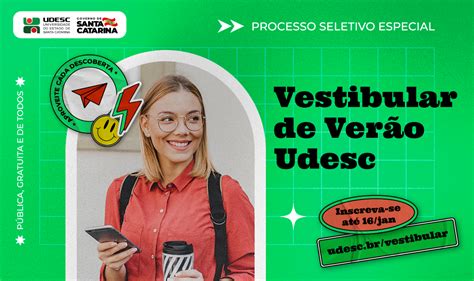 Notícia Vestibular De Verão 2023 Da Udesc Inicia Inscrições Para