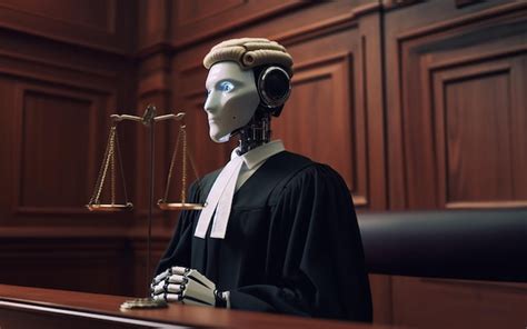 premium ai image ai robot judge decides cases modern judicial system