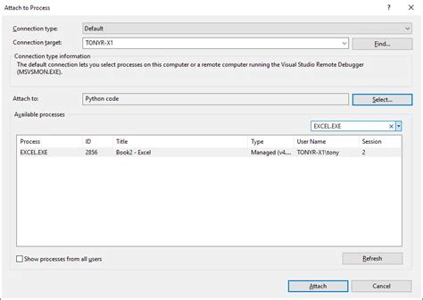 Debug Your Python Excel Add In Pyxll