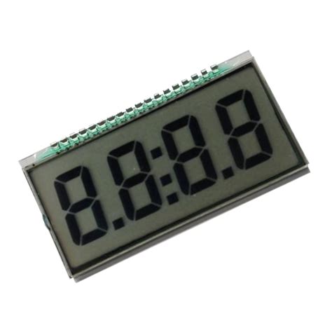 18 pin monochrome display panel mount 4 digit digital alphanumeric 7 segment small display lcd
