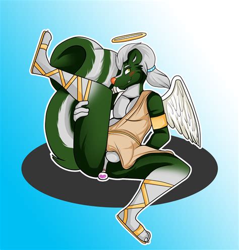 Rule 34 Anal Angel Backsack Balls Buttplug Clothing Costume Genitals Hi Res Male Mammal