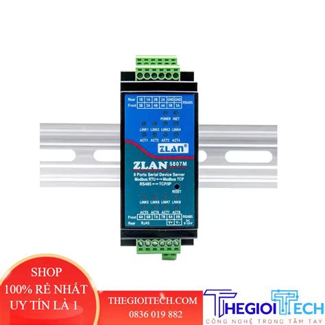 M cổng RS sang Ethernet TCP IP Modbus Gateway RTU sang TCP MQTT JSON tính toán Din Rail