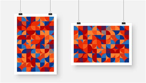 기하학적인 트렌디한 패턴 바우하우스 스타일의 사진 현대적인 배경 간단한 요소 복고풍 질감 기본 기하학적 모양 프린트 디자인