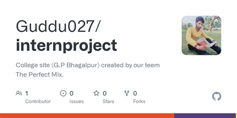 Github Guddu Internproject College Site G P Bhagalpur Created By Our Teem The Perfect Mix
