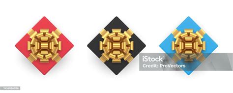 금속 황금 활 리본으로 장식 된 고급 마름모 멀티 컬러 선물 상자 판지 세트 리본상에 대한 스톡 벡터 아트 및 기타 이미지 리본상 벡터 3차원 형태 Istock