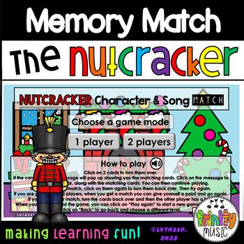 Nutcracker Memory Match PowerPoint Shows By TrinityMusic TpT