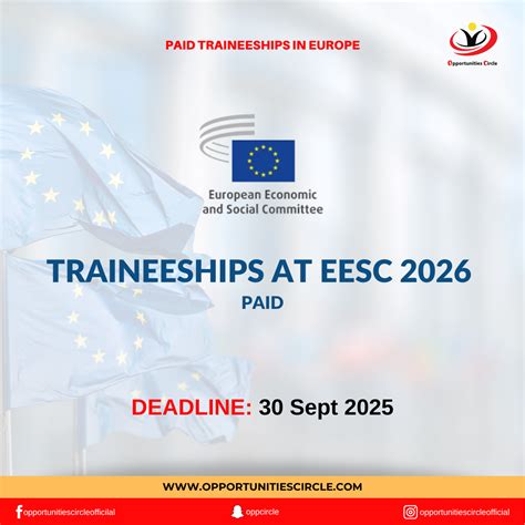 Traineeships At Eesc 2026 Paid Traineeship Opportunities Circle