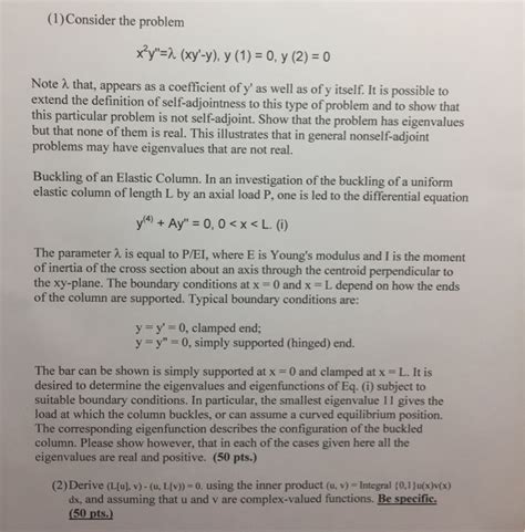 Solved Consider The Problem X Y Lambda Xy Y Y Chegg Com