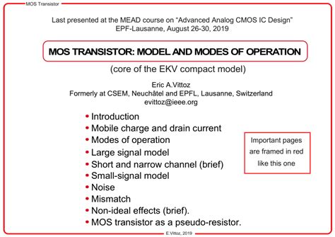 Pdf Mos Transistor