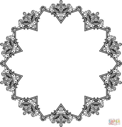 빈티지 대칭 프레임 색칠하기