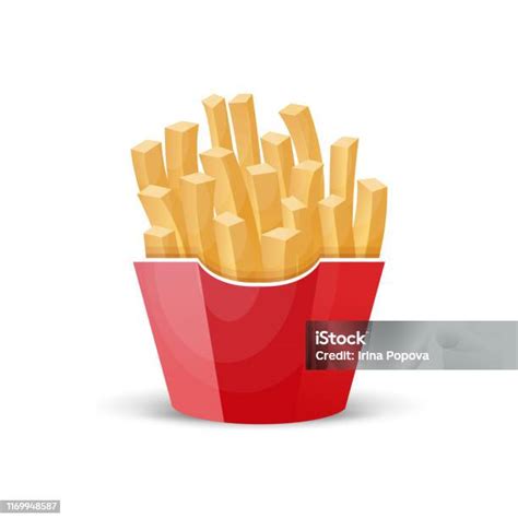 감자 튀김 깊은 지방 튀김 오일 감자에 구운 감자 칩 패스트 푸드 포장 테이크 아웃에 요리 튀긴 감자 벡터 0명에 대한 스톡