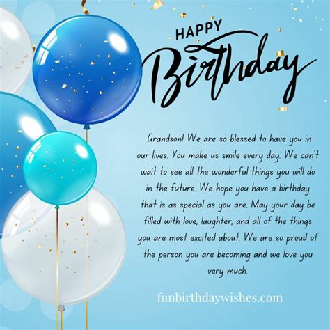 Birthday Wishes For Grandson