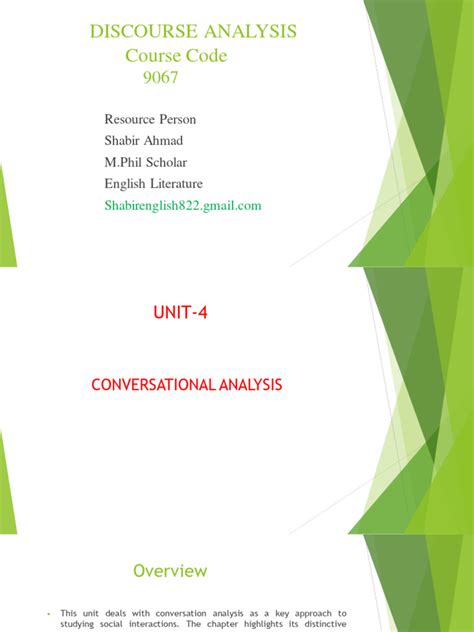 Discourse Analysis Unit 4 Pdf Methodology Sociology