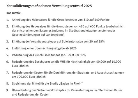 Die Tliste Im Mainzer Haushalt Sparvorschläge Der Verwaltung Für