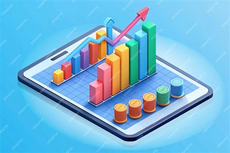 Illustration Statistics Finance Chart Graph Cartoon Vector Icon 3d