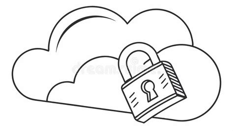 Cloud Lock Icon Data Security Cloud Storage Privacy Symbol Secure Cloud Vector Design