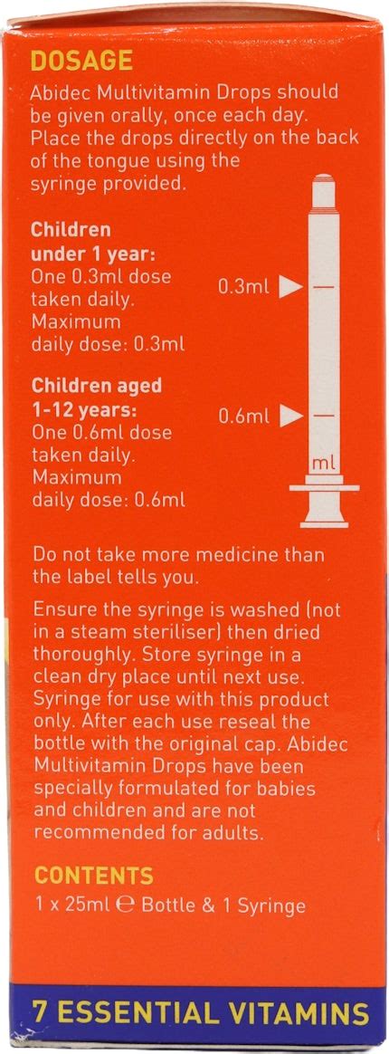 Abidec Multivitamin Drops 25ml Medino