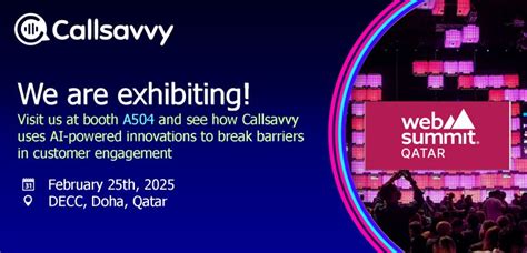 Websummitqatar Innovation Ai Callsavvy Callsavvy