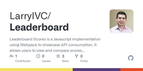 Github Larryivcleaderboard Leaderboard Scores Is A Javascript