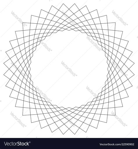 Geometric Circular Pattern Abstract Motif Vector Image