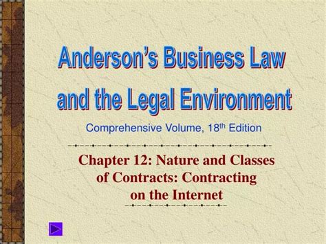 Ppt Chapter 12 Nature And Classes Of Contracts Contracting On The